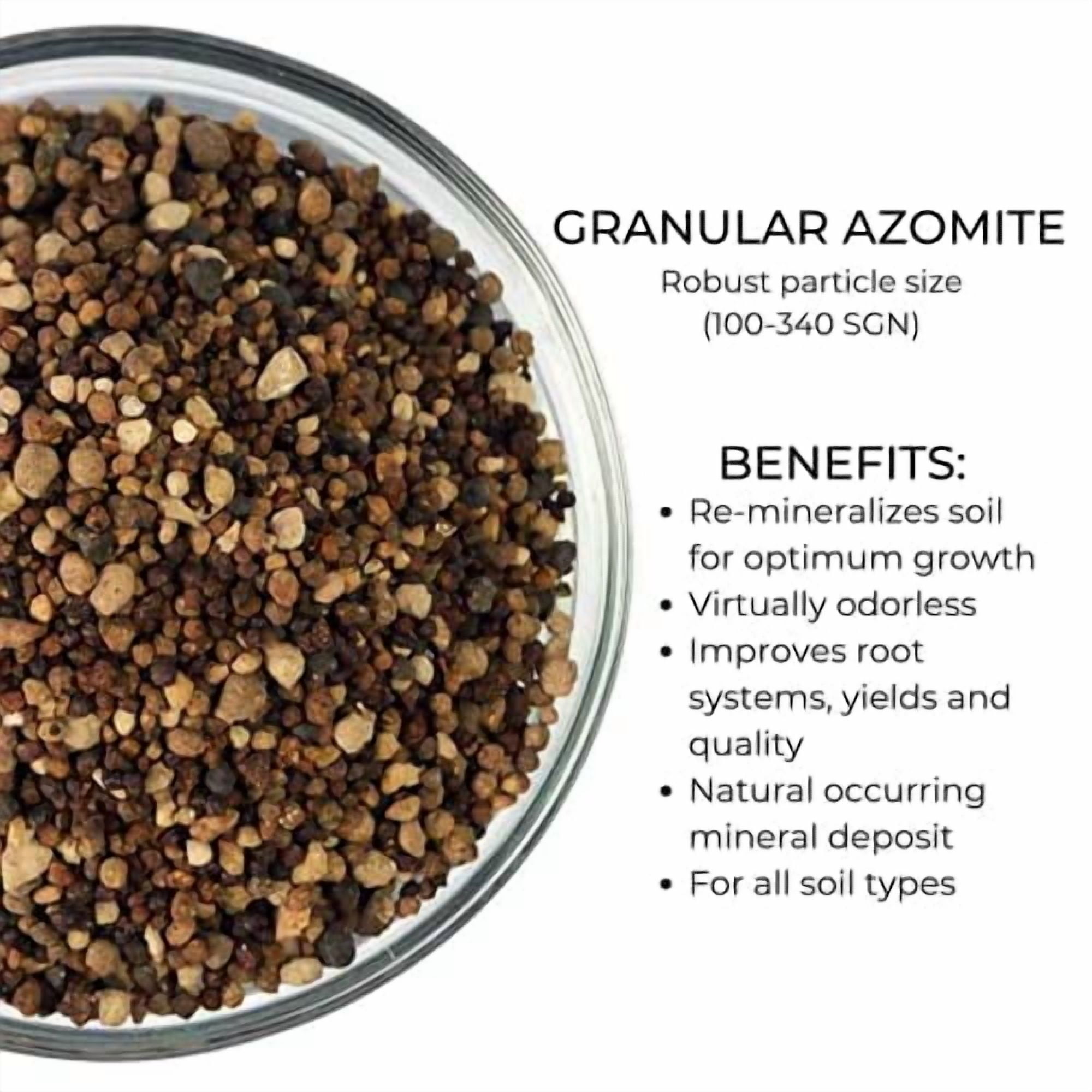 20 Pound Granular AZOMITE by The Seed Supply - Natural Trace Mineral ...