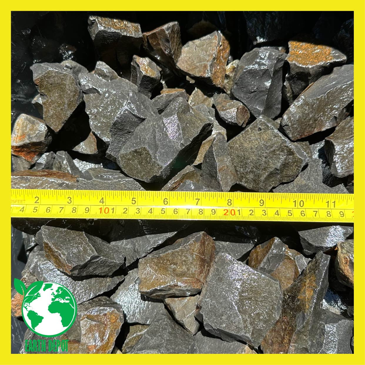 20 Pounds of Dark Gray Basalt Rocks 2" to 4" Size, Grey Stones Gravel ...