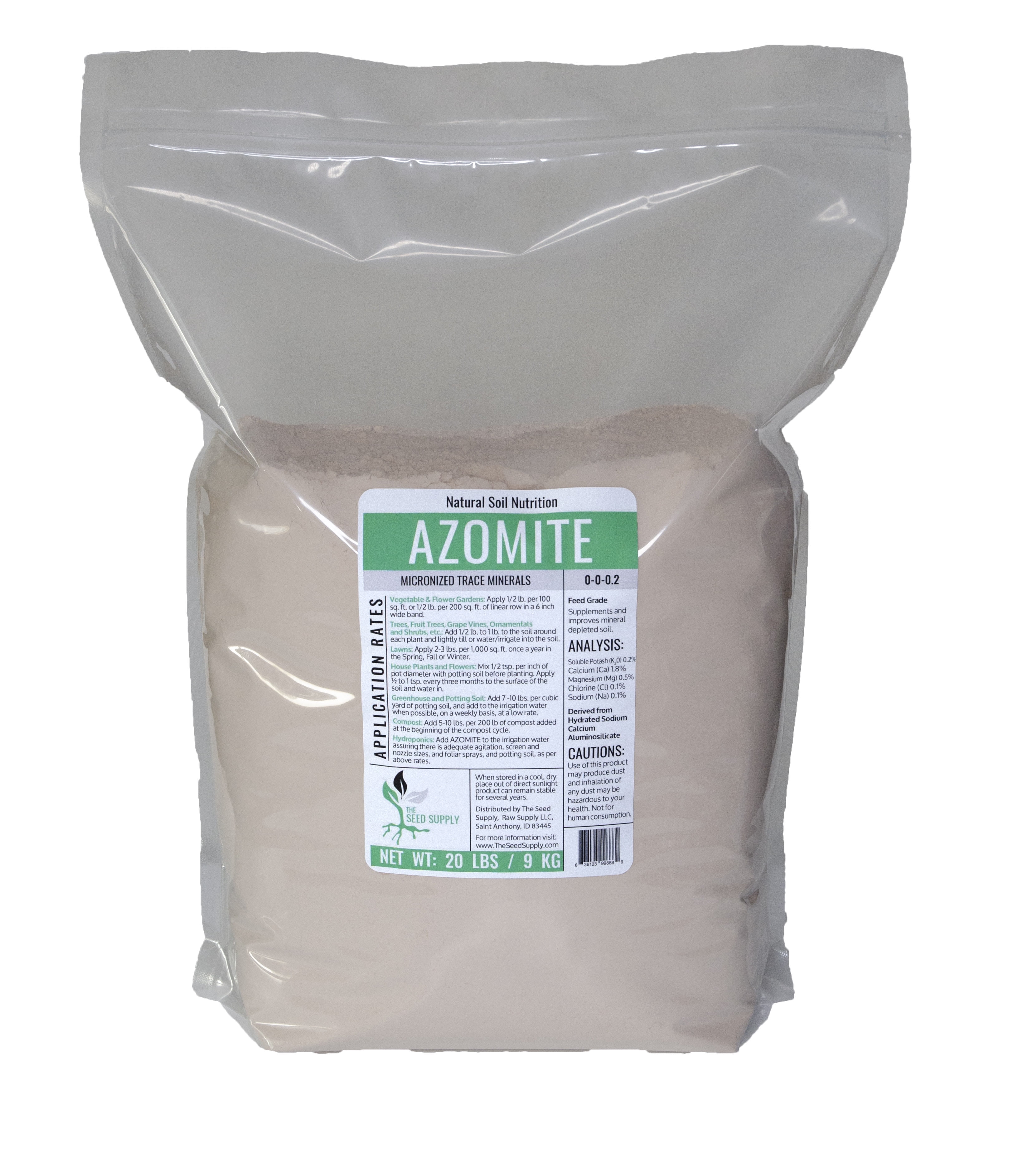 AZOMITE Micronized Trace Mineral Fertilizer Powder, 20 Pounds - Walmart.com