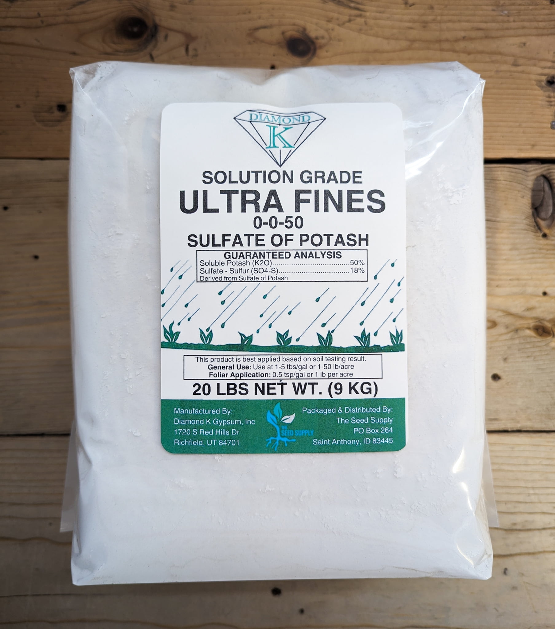 20 Pounds Organic Solution Grade Sulfate of Potassium SOP Fertilizer ...