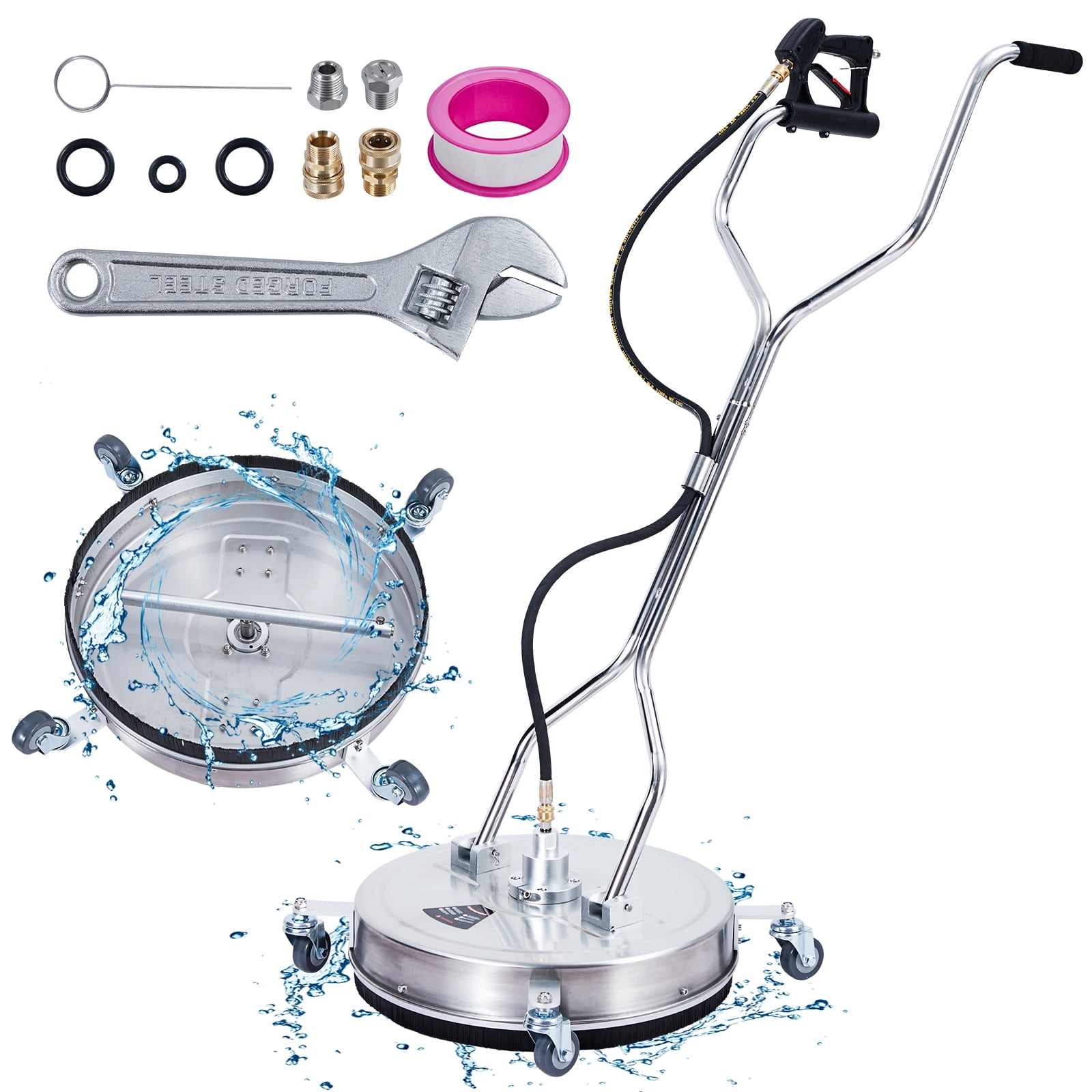 20" Pressure Washer Surface Cleaner, Stainless Steel Power Washer ...