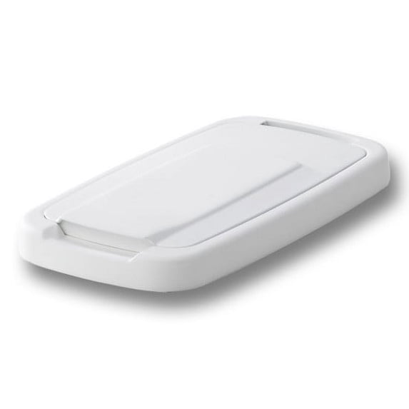 20 Qt Waste Bin Lid White, Fits KV.QT20PBWH One/Box 14-1/2" x 3/4" x 7 ...