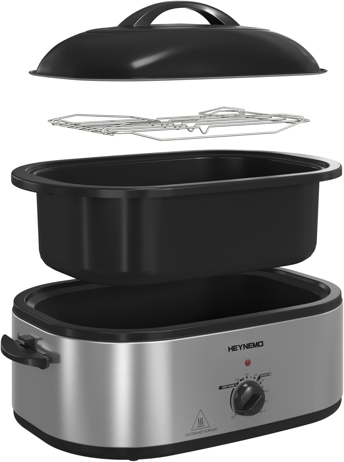 20 Quart Electric Roaster Oven, Turkey Roaster Oven Buffet with Self ...