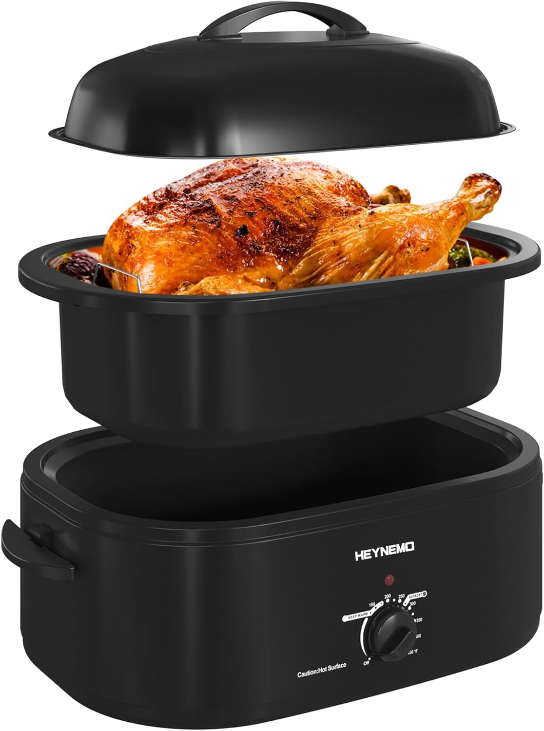 20 Quart Electric Roaster Oven with Self-basting Lid, Turkey Roaster ...