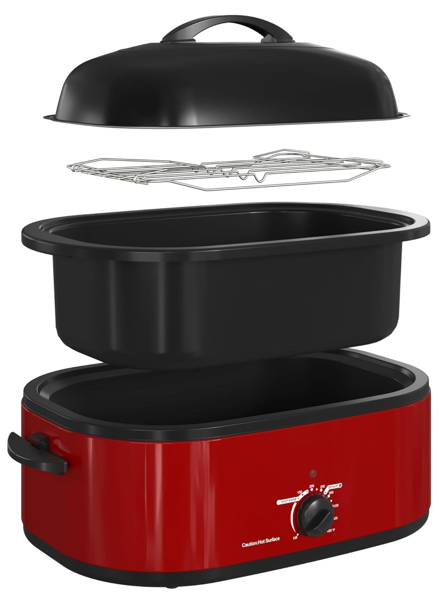 20 Quart Electric Roaster Oven with Self-basting Lid, Turkey Roaster ...