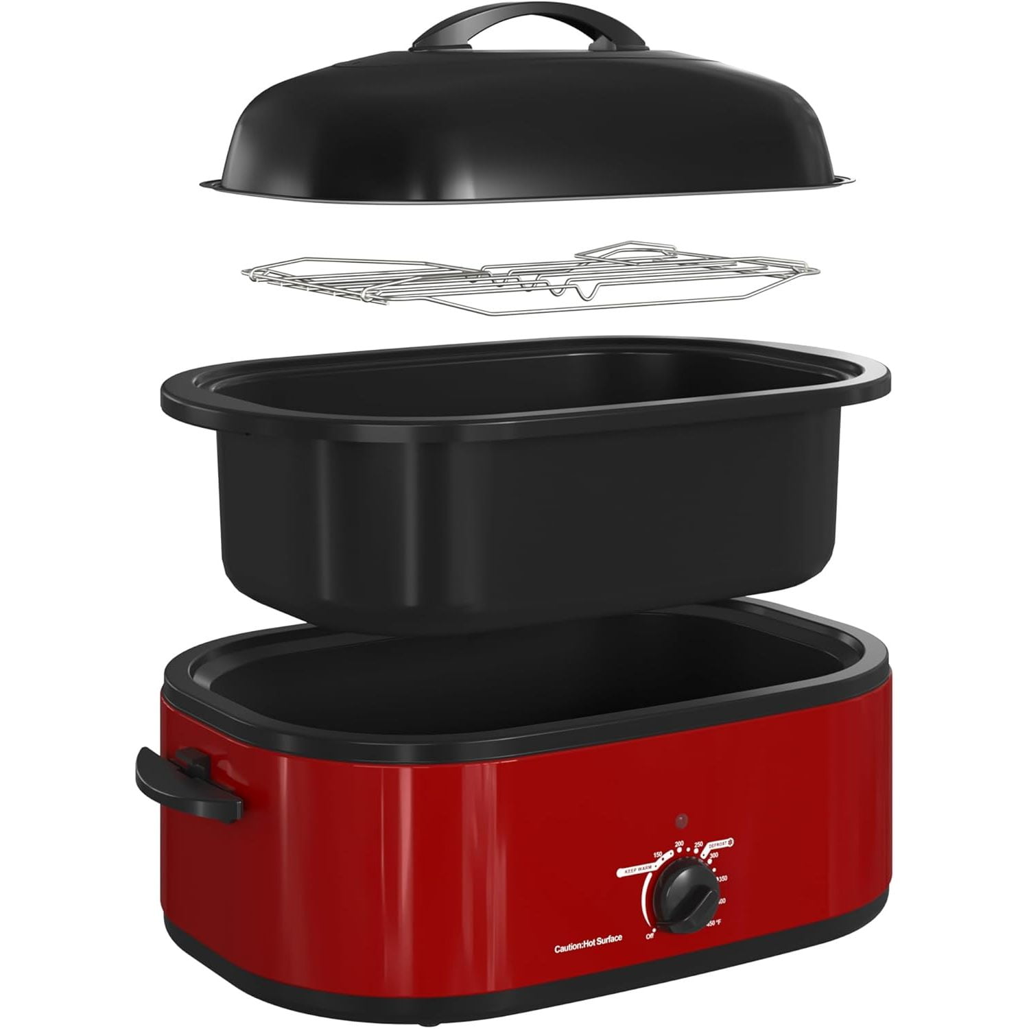 20 Quart Electric Roaster Oven with Self-basting Lid, Turkey Roaster ...