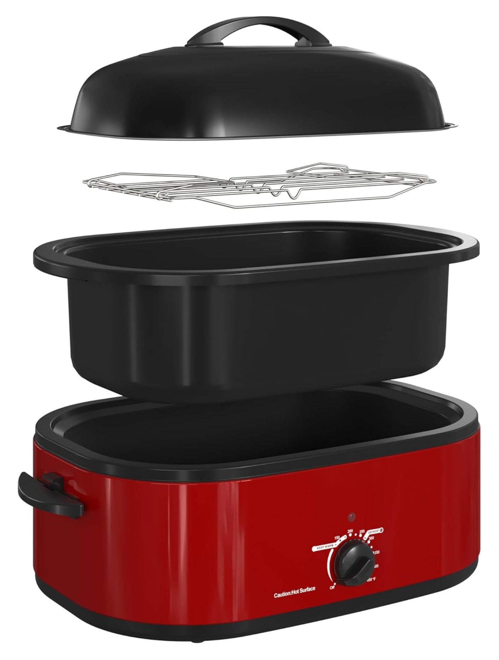 20 Quart Electric Roaster Oven with Self-basting Lid, Turkey Roaster ...