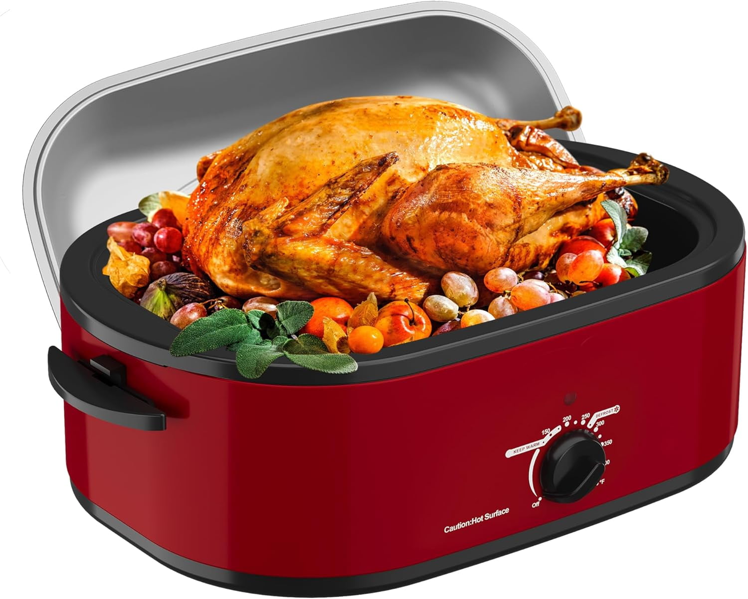 20 Quart Roaster Oven with Self-Basting Lid, Turkey Roaster Oven with ...