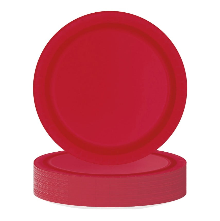 20 Ravishing Red 9" Plates - Walmart.com