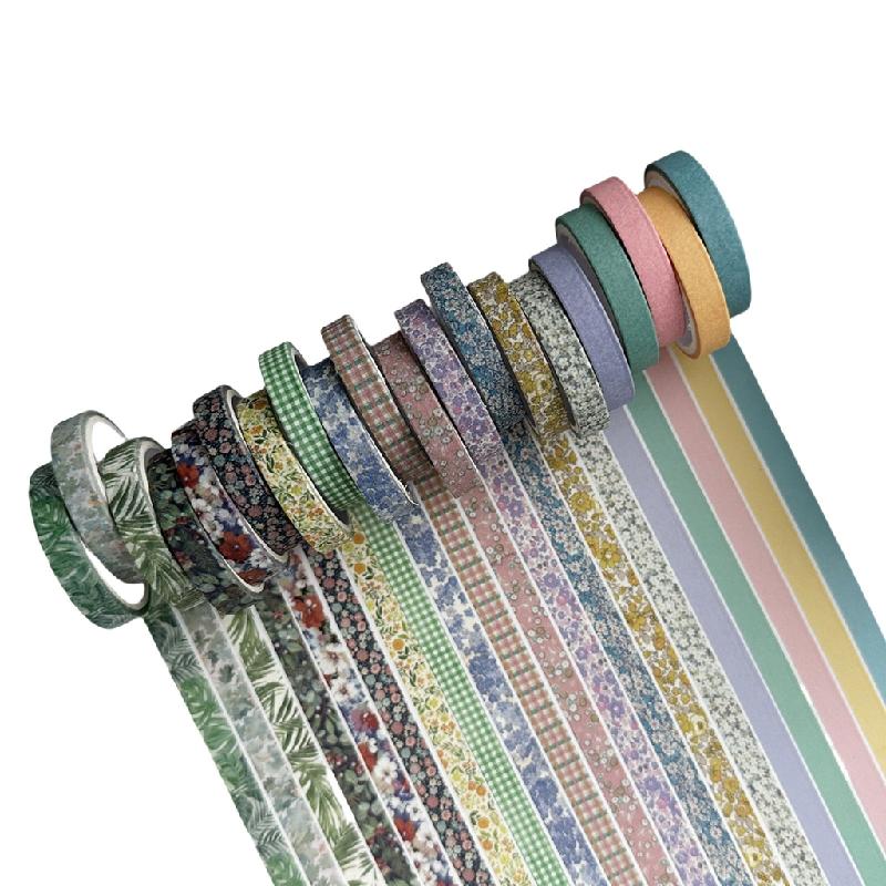 20 Roll Simple Washis Tape Retro Crafting Tapes Masking Tape Decorative ...