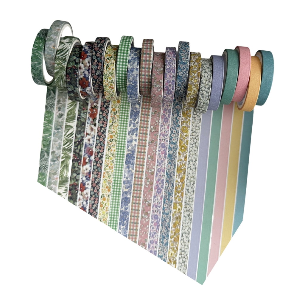20 Roll Washis Tape Slim Decorative Tape Masking Tape Retro Crafting ...