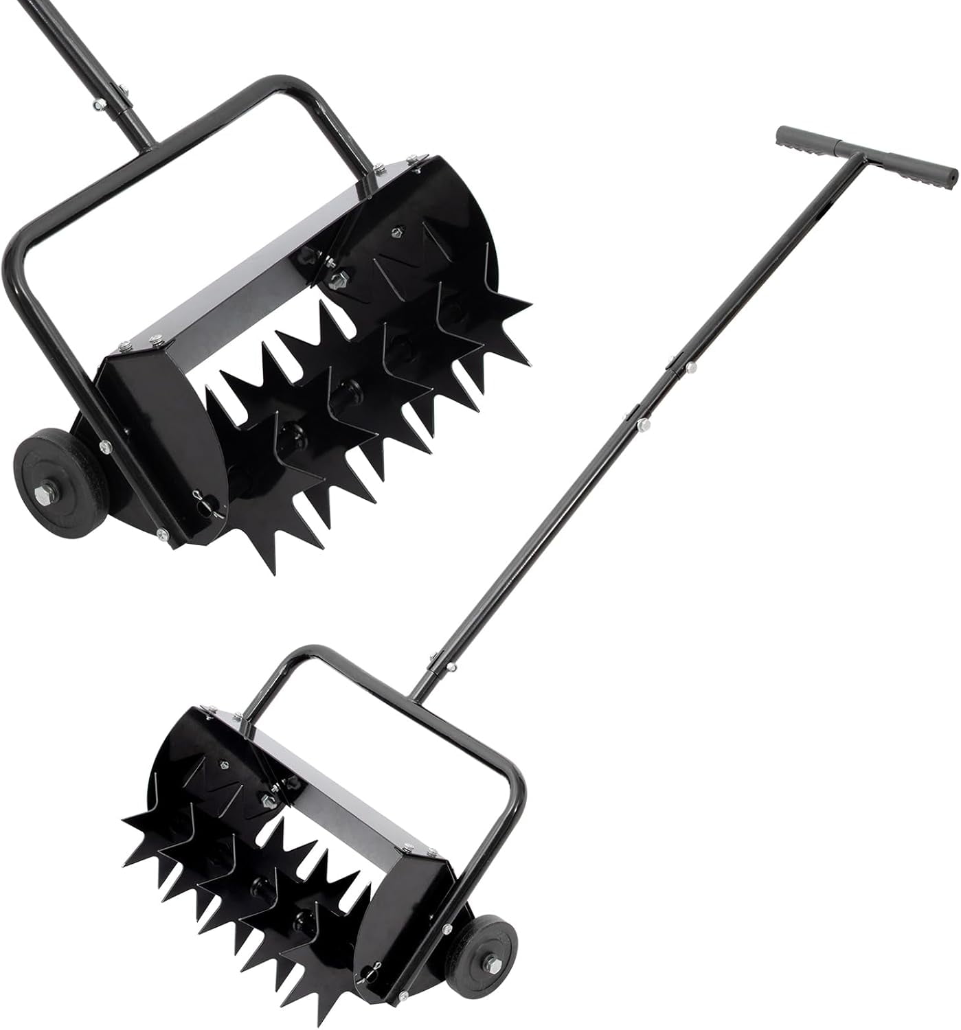 20" Rolling Manual Lawn Aerator, Push Aerating Tool with Soil Spikes ...