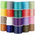20 Rolls 20 Colors Waxed Polyester Cords for Jewelry Making Round Mixed ...