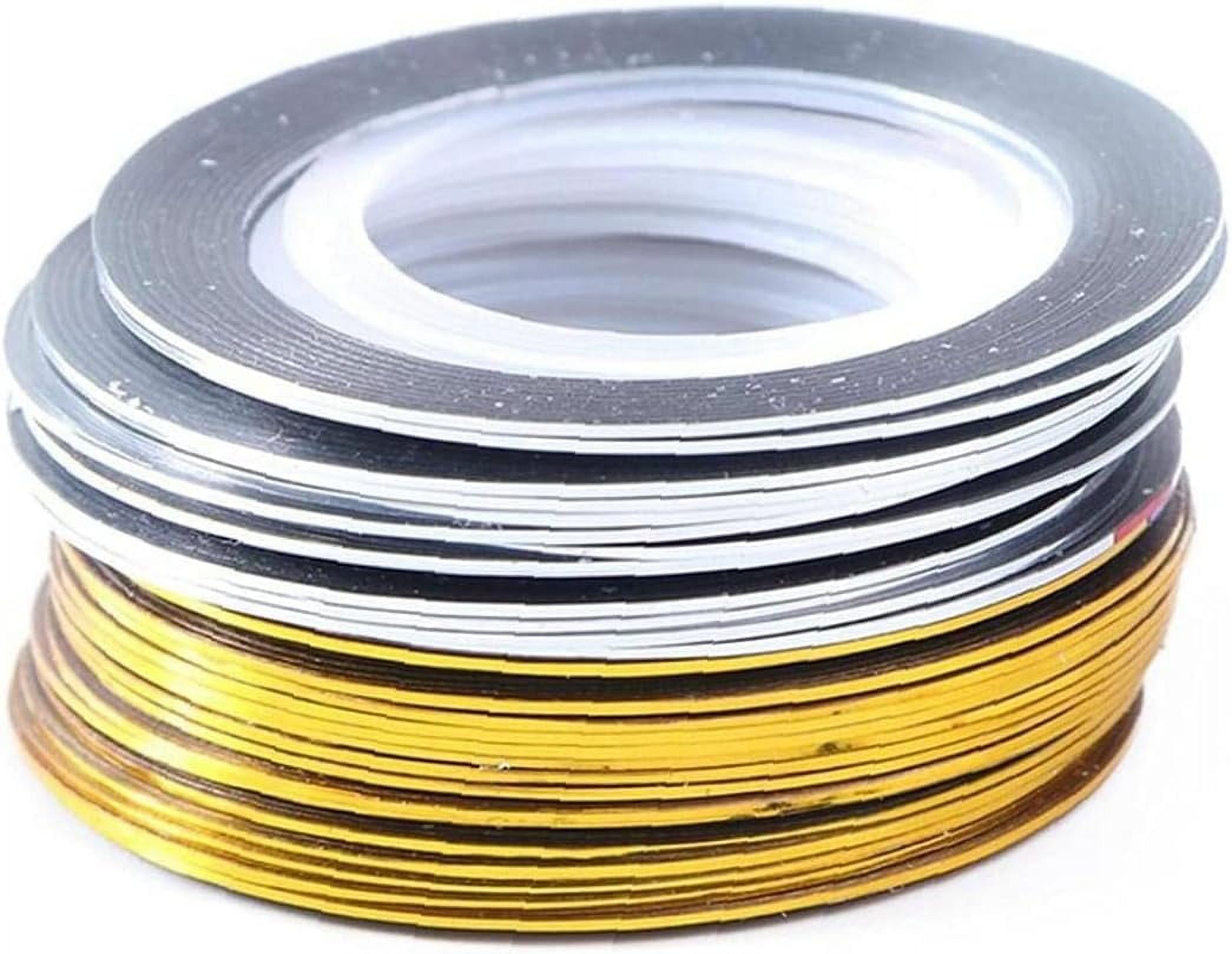 20 Rolls Gold Silver Striping Tape Line Nail Art Stickers Polish ...