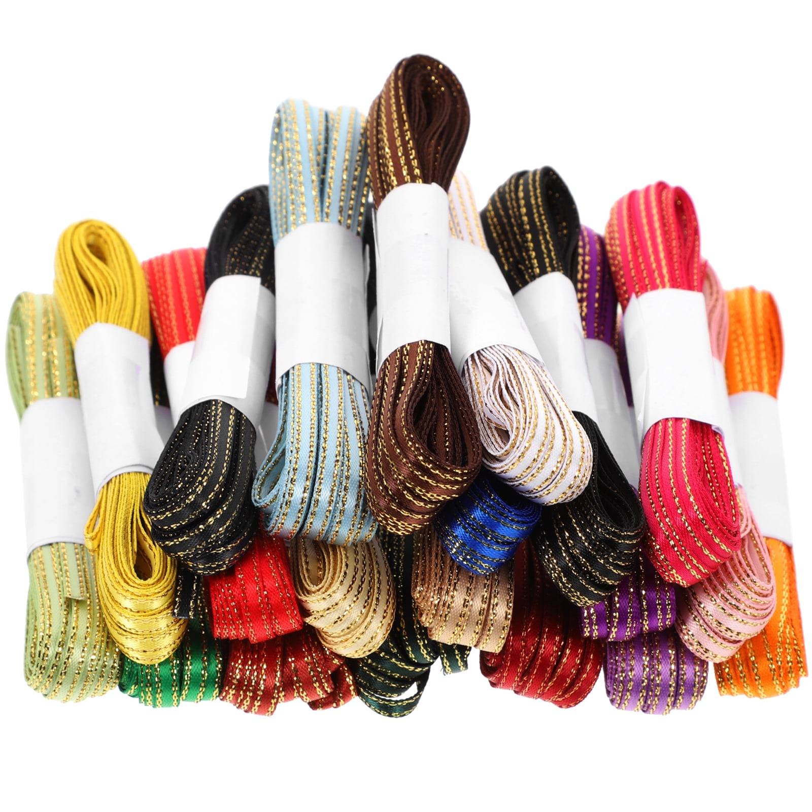 20 Rolls Holiday Gift Ribbon DIY Bow for Wrapping Decorative Narrow ...