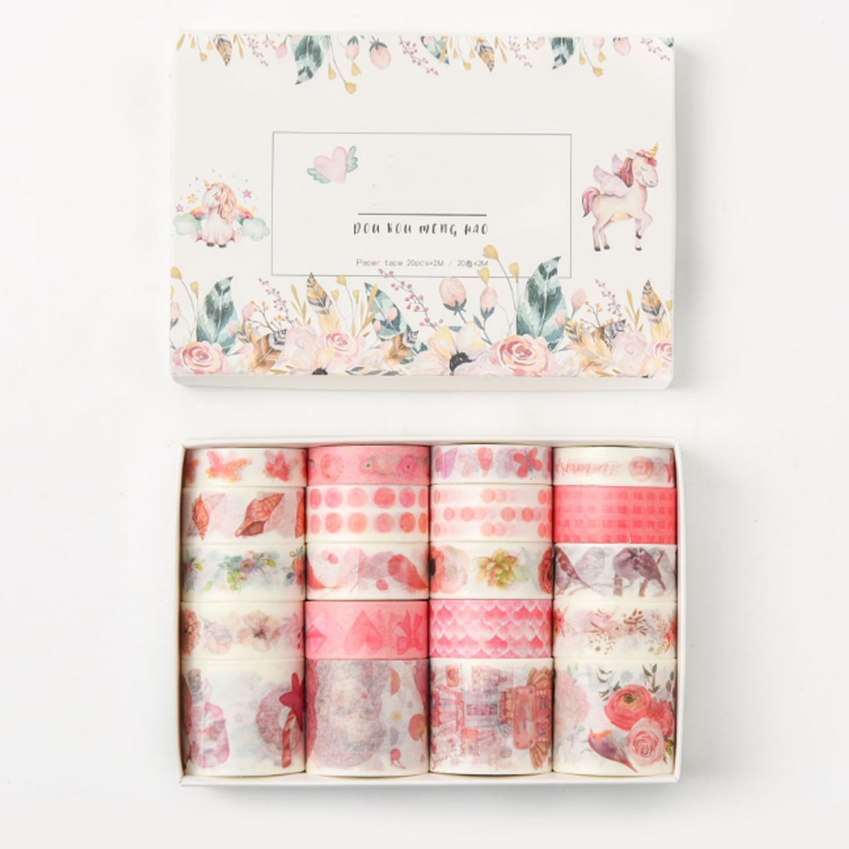 20 Rolls Vintage Washi Tape Set, Scenery Natural Holidays Flowers ...