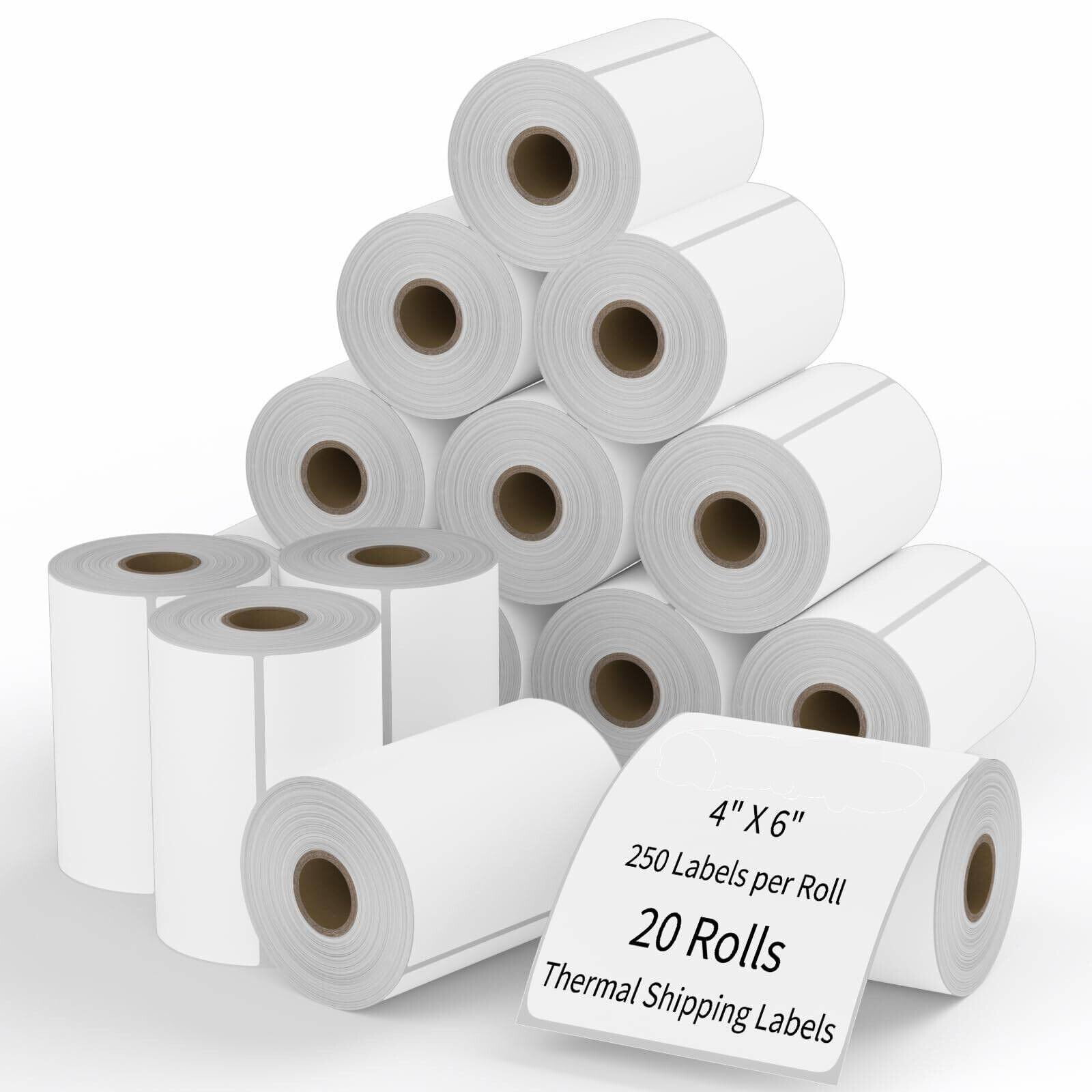 20 Rolls label 4x6 Direct Thermal Shipping 5000 labels Zebra Eltron ...