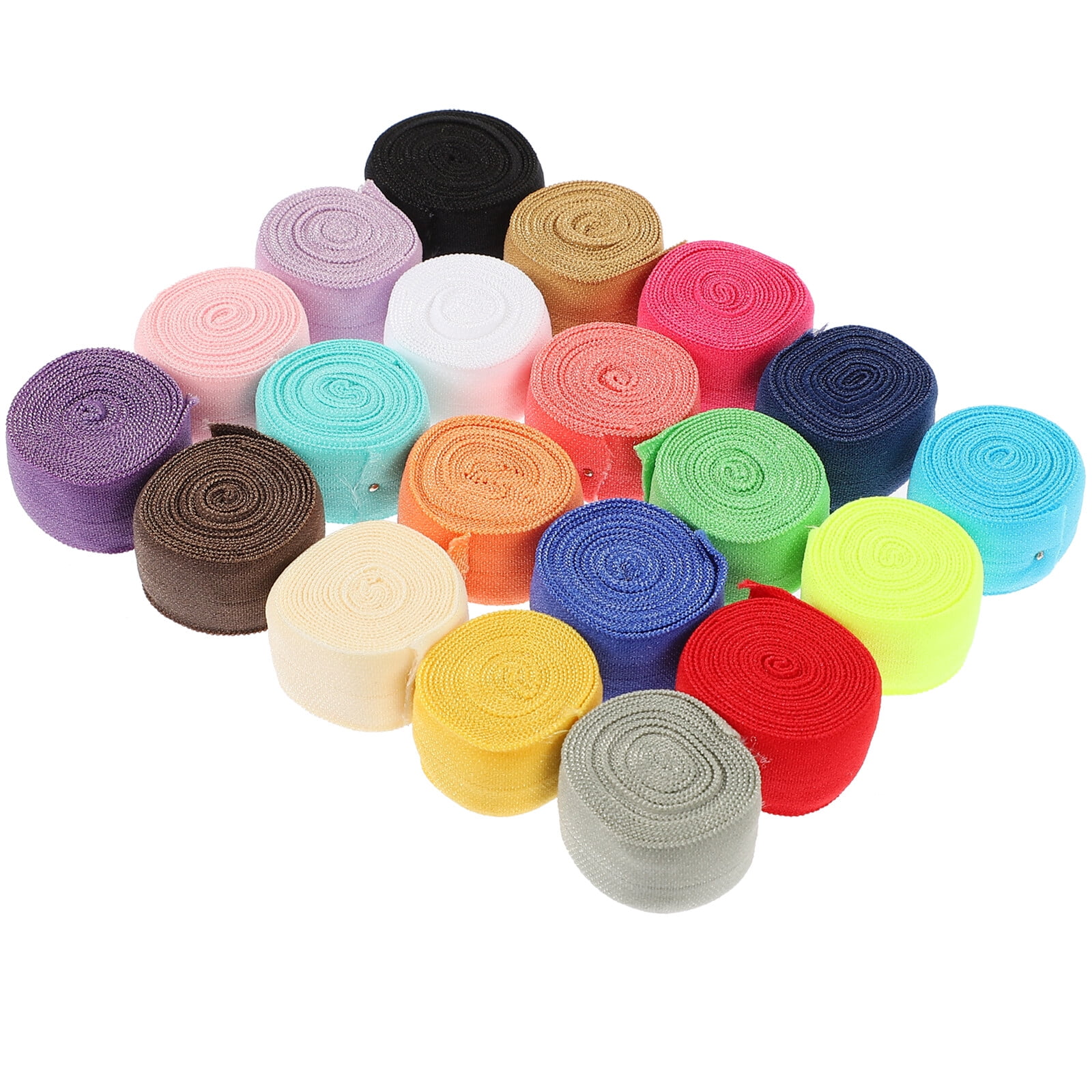 20 Rolls of Braided Elastic Band High Elasticity Rope Sewing Braid Knit ...