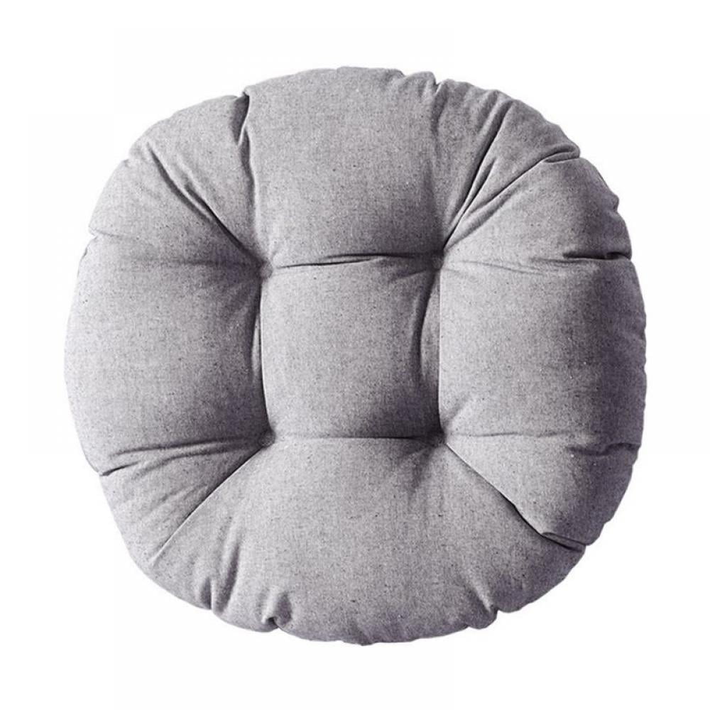 20" Round Bar Stool Cushion, Linen Fabric and Thick Padding Comfortable ...