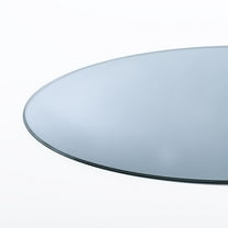 Topcobe 36" Round Tempered Glass Tabletop, 1/4" Thick, Flat Polished ...