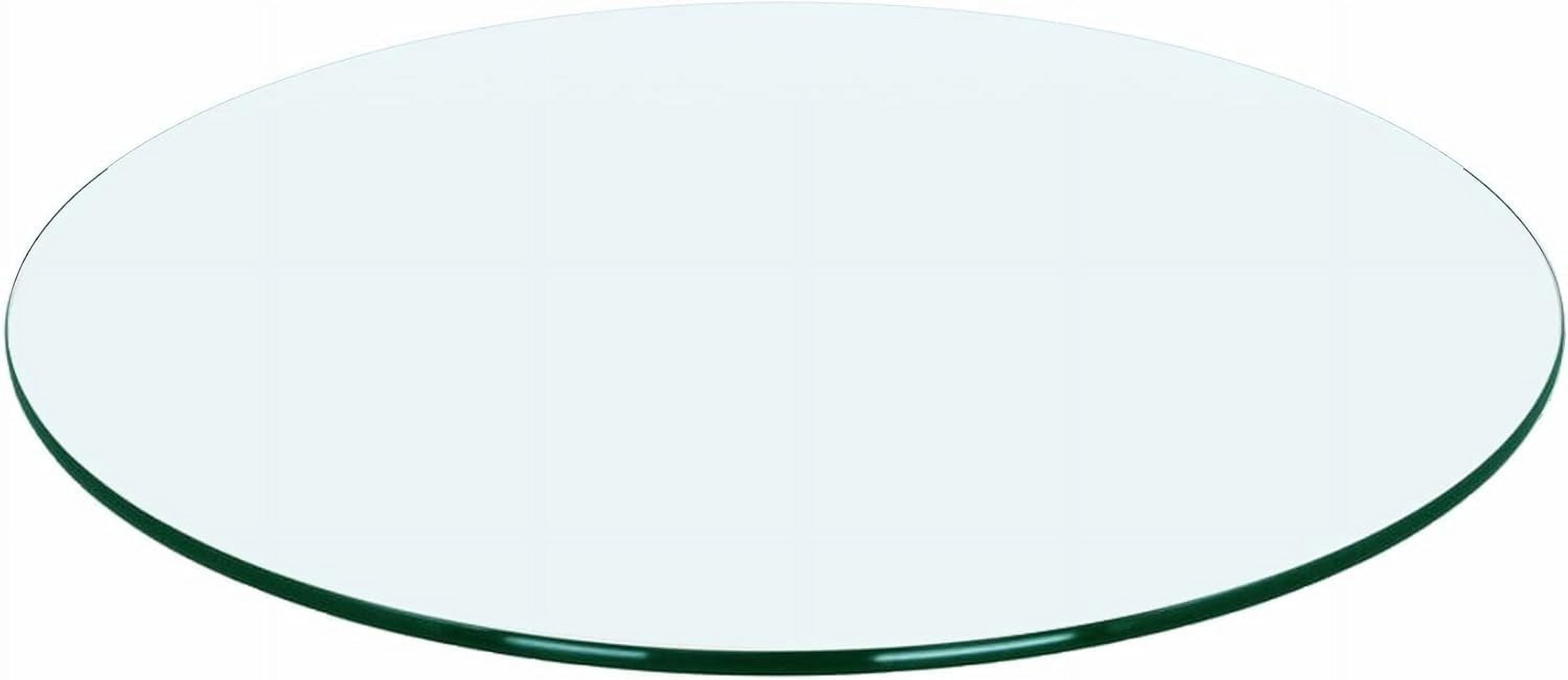 20" Round Glass Table Top - 1/4" Thick Pencil Polish Edge Tempered ...