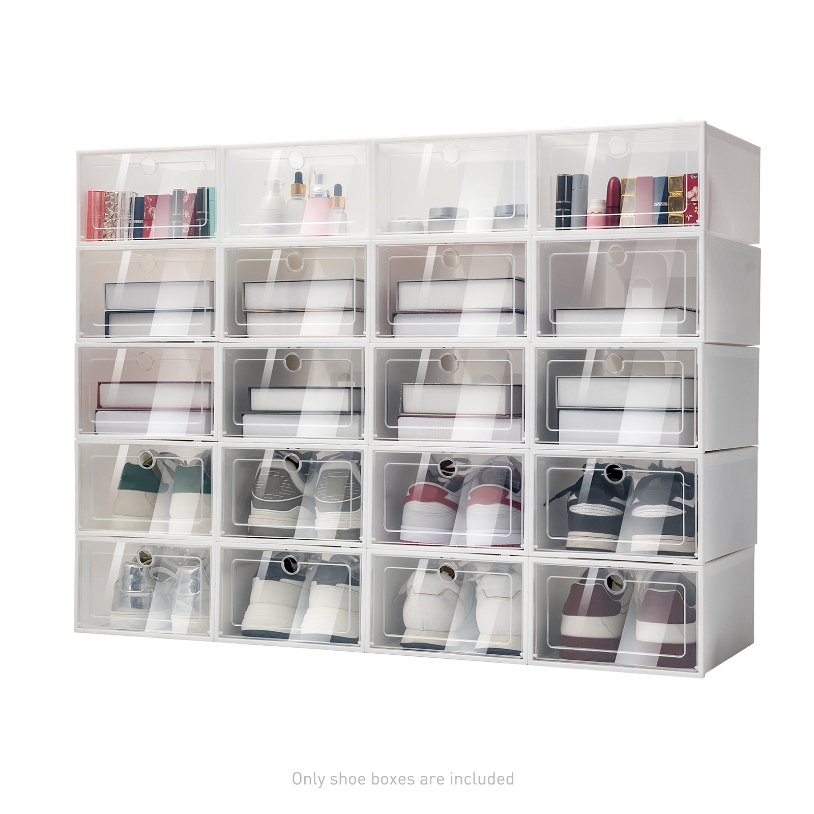 20 Round Hole Shoebox Angel White Large Shoe Storage ABS Foldable Shoe ...