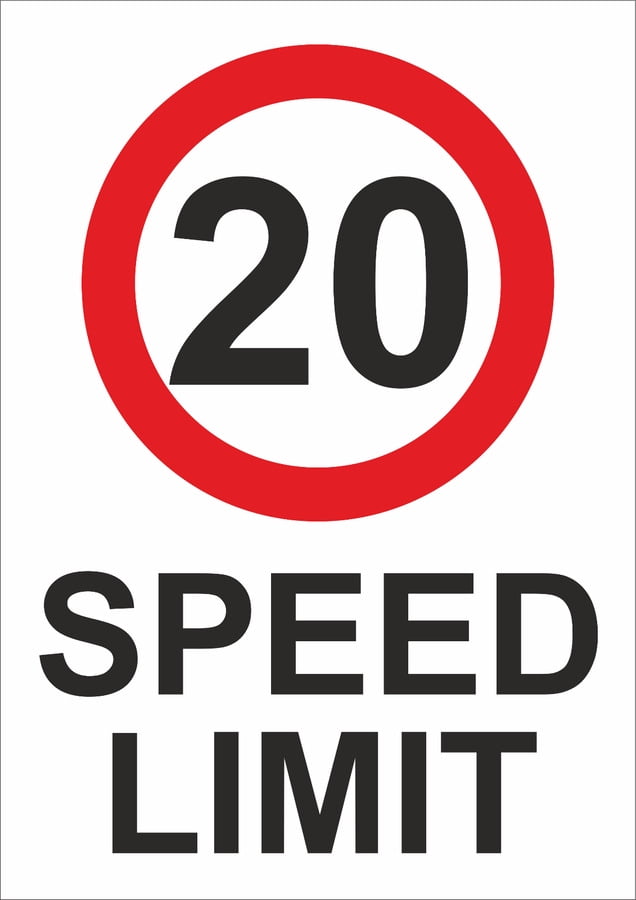 20 SPEED LIMIT Metal Aluminum Sign/FOAMEX OR ALUPANEL SPEED SIGN ...