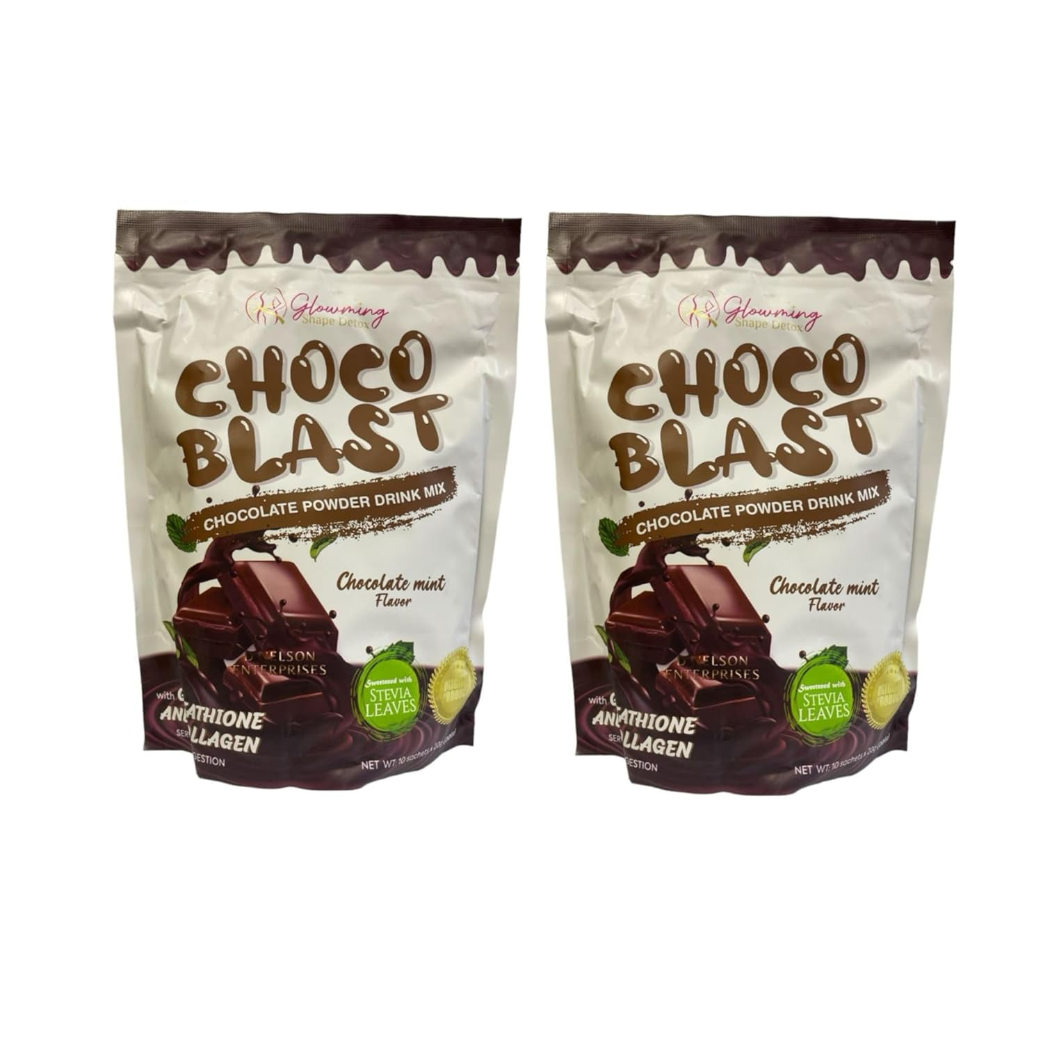 20 Sachets Cris Cosmetics Choco Blast Chocolate Mint Flavor, 10 Sachets ...