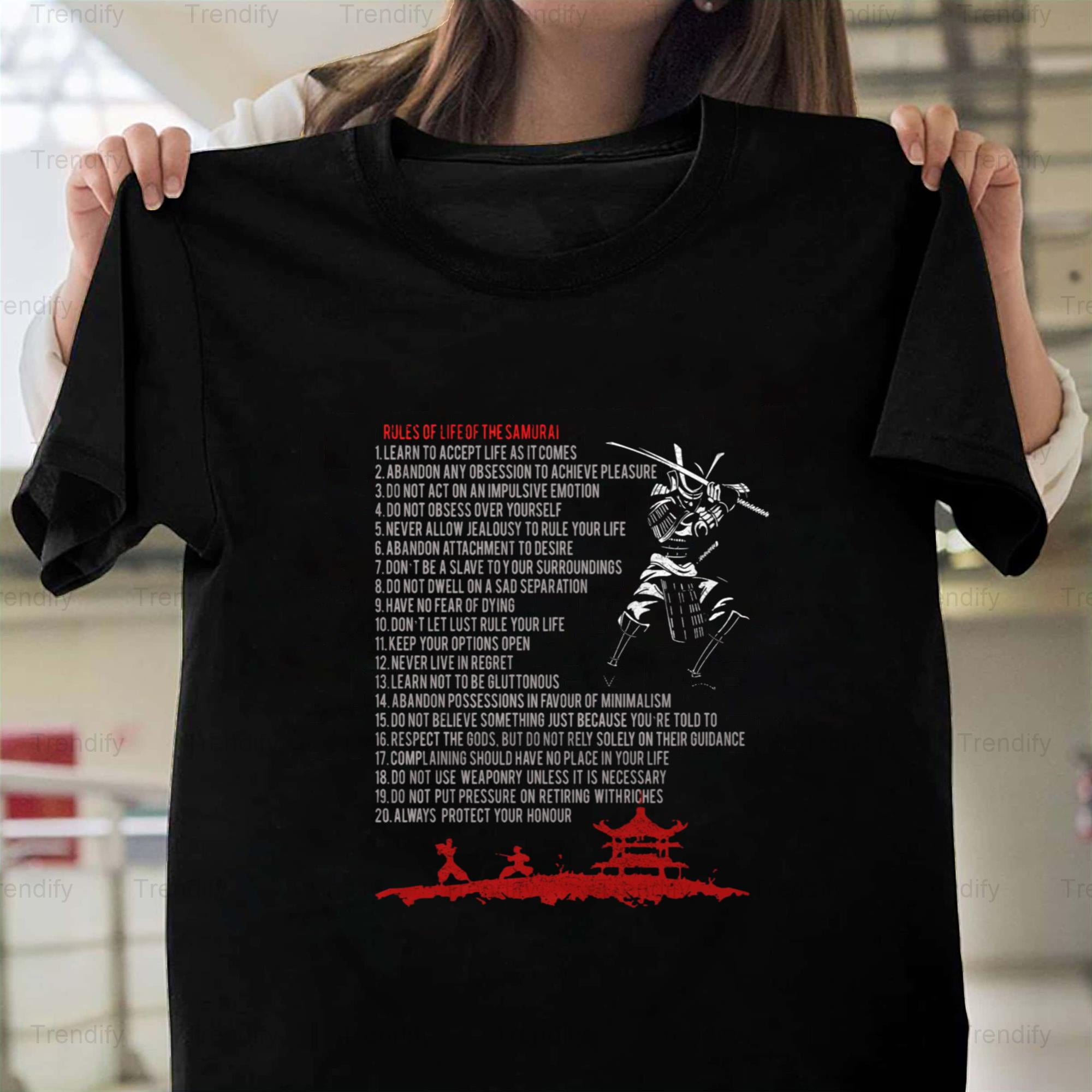 20 Samurai Rules Of Life Japanese Warrior Themed Graphic Design H28991 ...