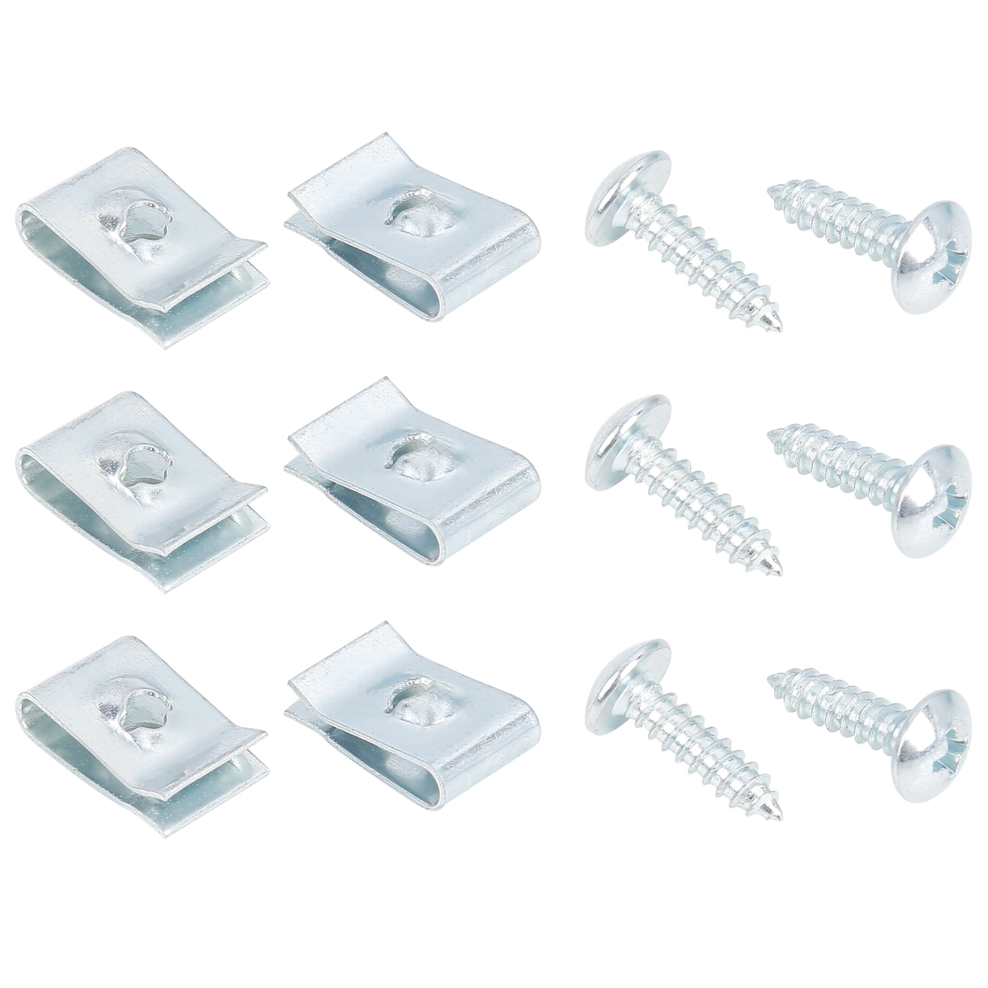 20 Set 4.2x16mm U Clip Screw Assortment Car Clips Fasteners with Screws ...