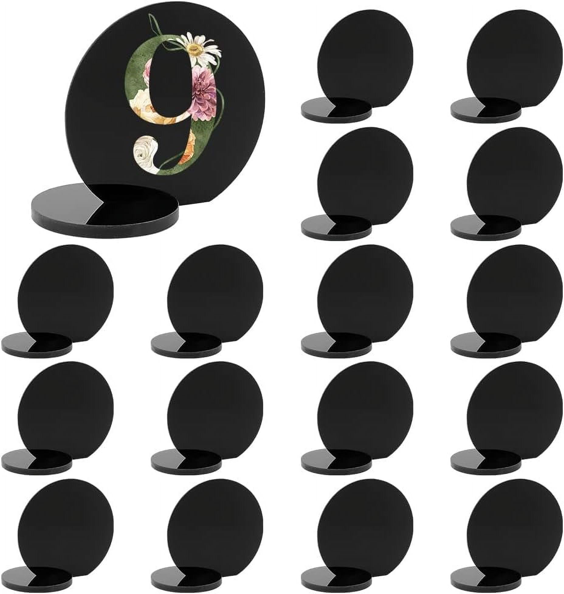 20 Set Acrylic Place Cards Round Wedding Place Card Holder Acrylic Name ...