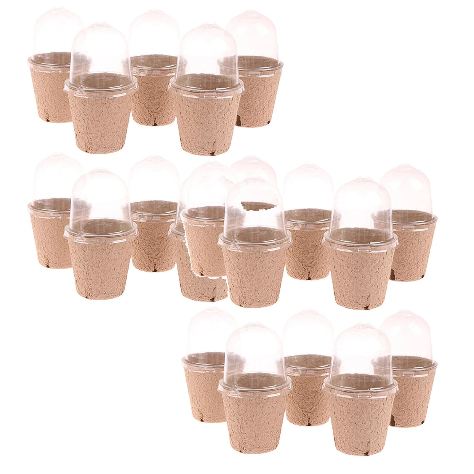 20 Set Biodegradable Seed Starter Pots with Humidity Dome, 3 Inch Peat ...
