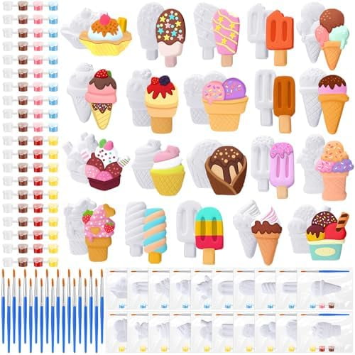 20 Set Ice Cream DIY Painting Kit Ceramic to Paint Your Own Ice Cream ...