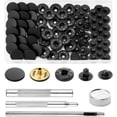 20 Set Leather Snap Fasteners Kit, Press Studs with Setter Tools,15mm ...