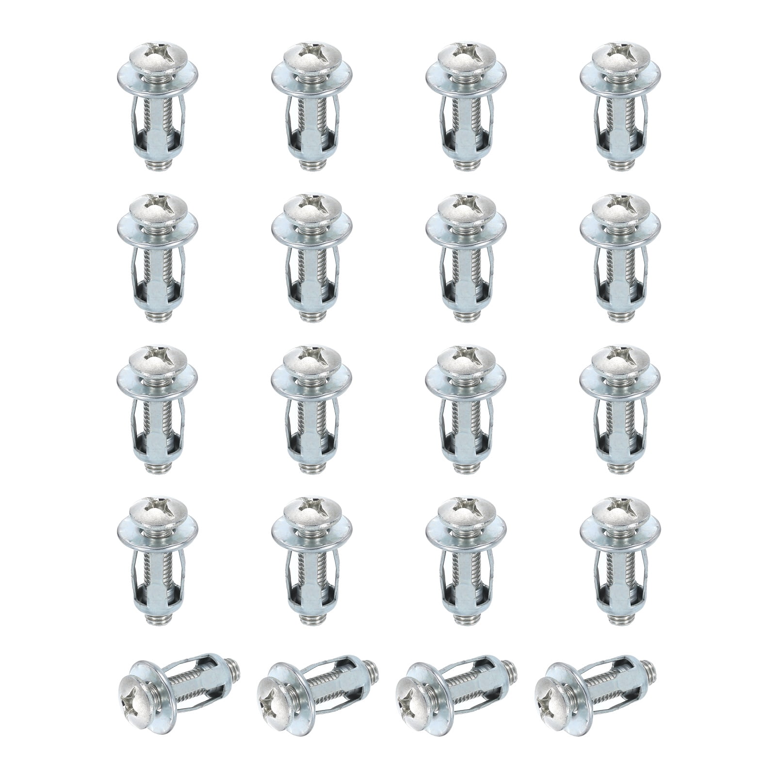 20 Set M6x28mm Jack Nuts, Carbon Steel Zinc Finish Expansion Screw ...