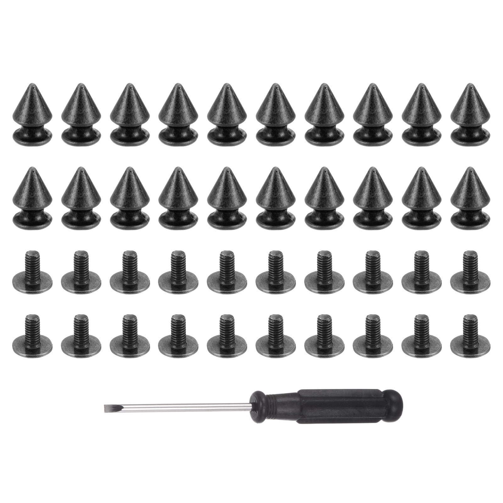 20 Set Metal Tree Spikes and Studs 12mm x 8mm Screw Back Leathercraft ...