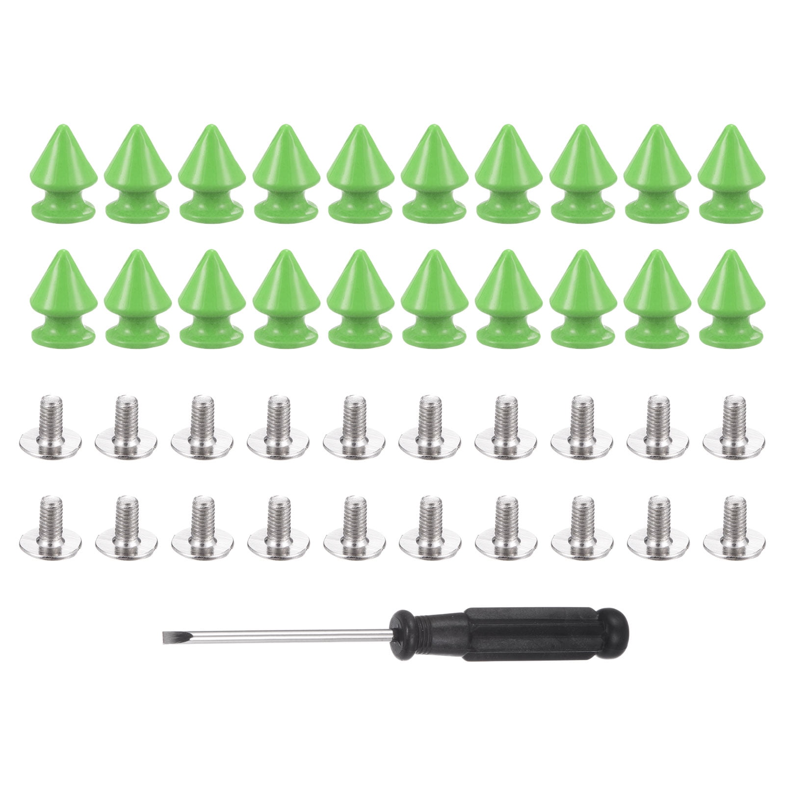 20 Set Metal Tree Spikes and Studs 12mm x 8mm Screw Back Leathercraft ...