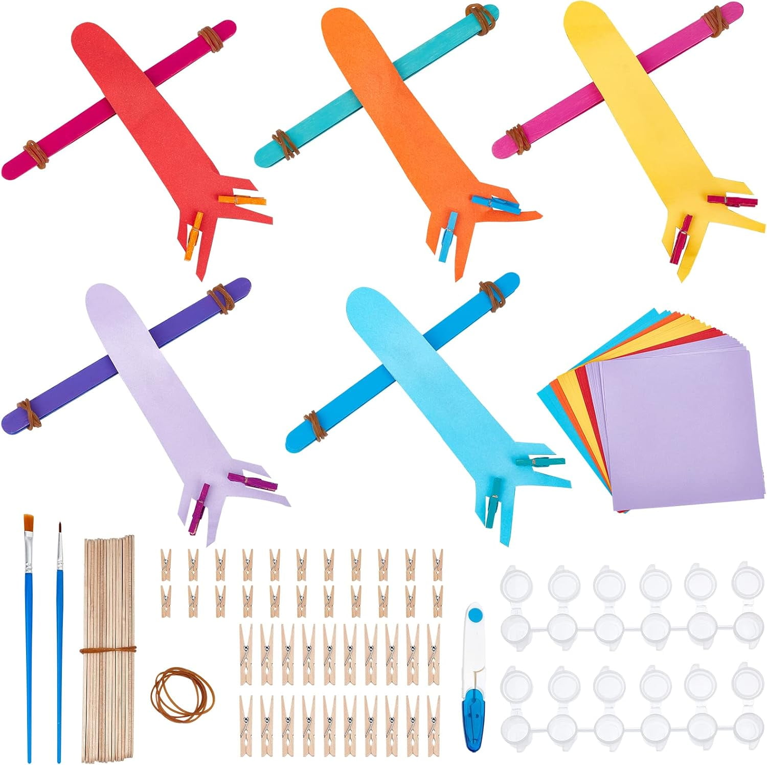 20 Set Model Aeroplane Kit Handmade Airplane Set with Wooden Sticks DIY ...