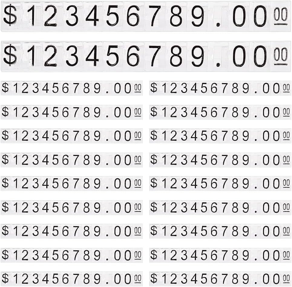 20 Set Price Display Cube Adjustable Price Tag for Jewelry Price ...