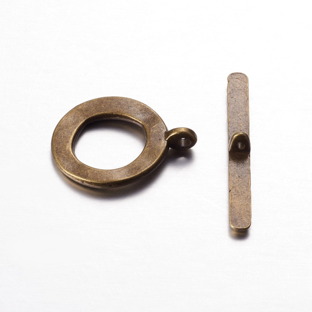 20 Set Tibetan Style Zinc Alloy Toggle Clasps Lead Free Bronze Ring ...