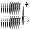 20 Sets 180 Degree Irrigation Sprinkler Heads With Stake Drip Spray ...