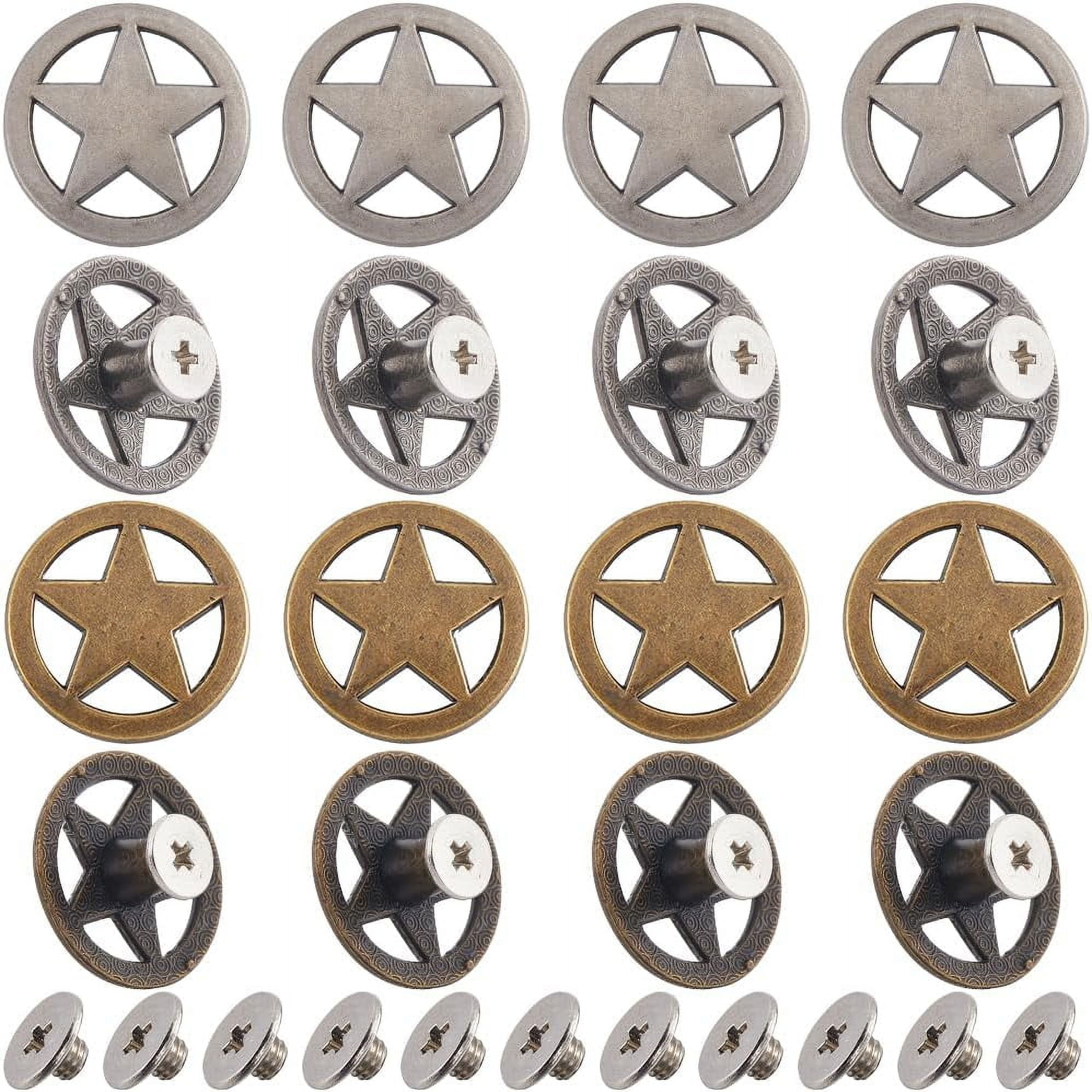 20 Sets 2 Colors Alloy Decorative Rivets with Screws for Purse Bags ...