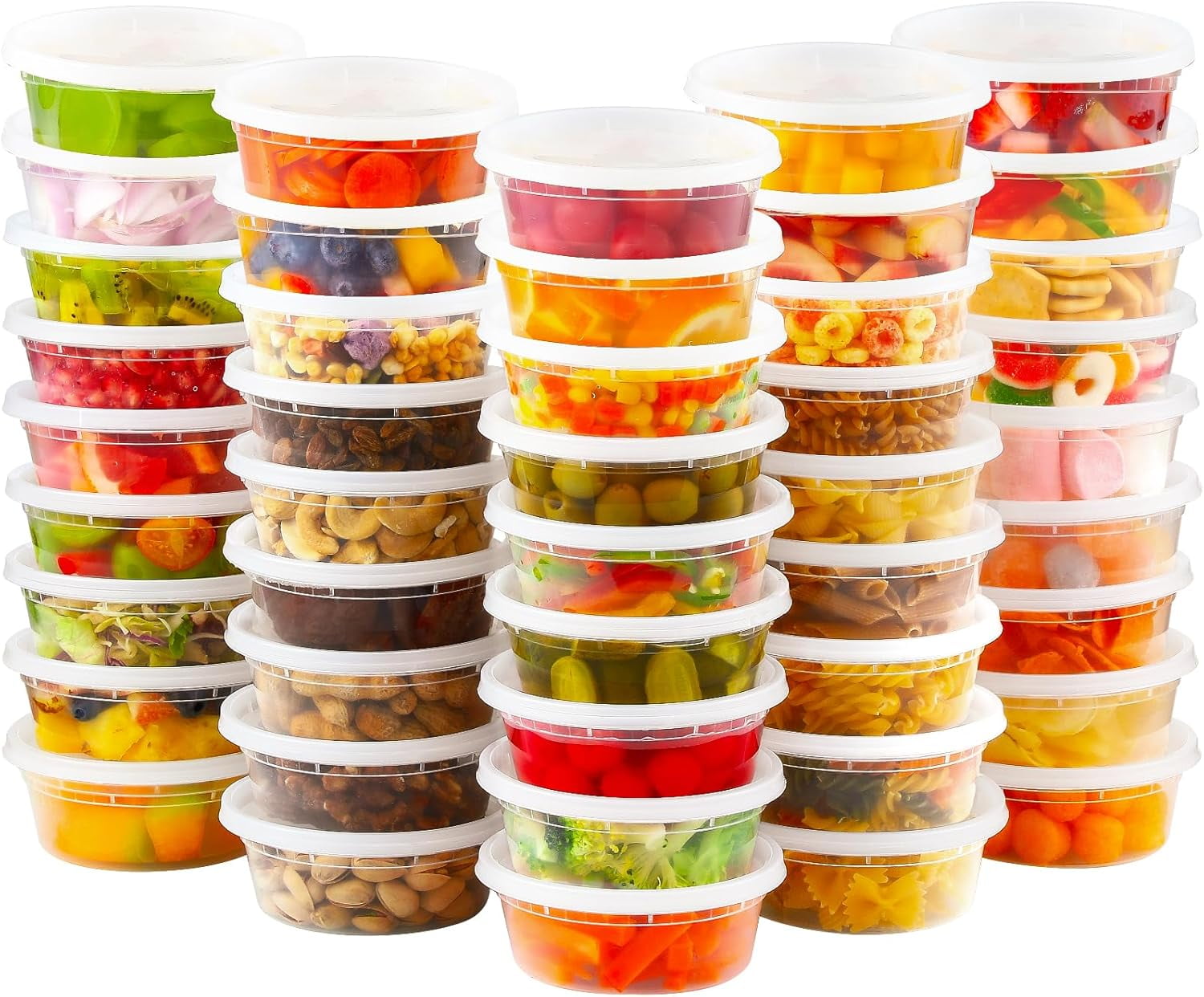 20 Sets 32 oz Plastic Deli Food Containers With Lids, Airtight Food ...