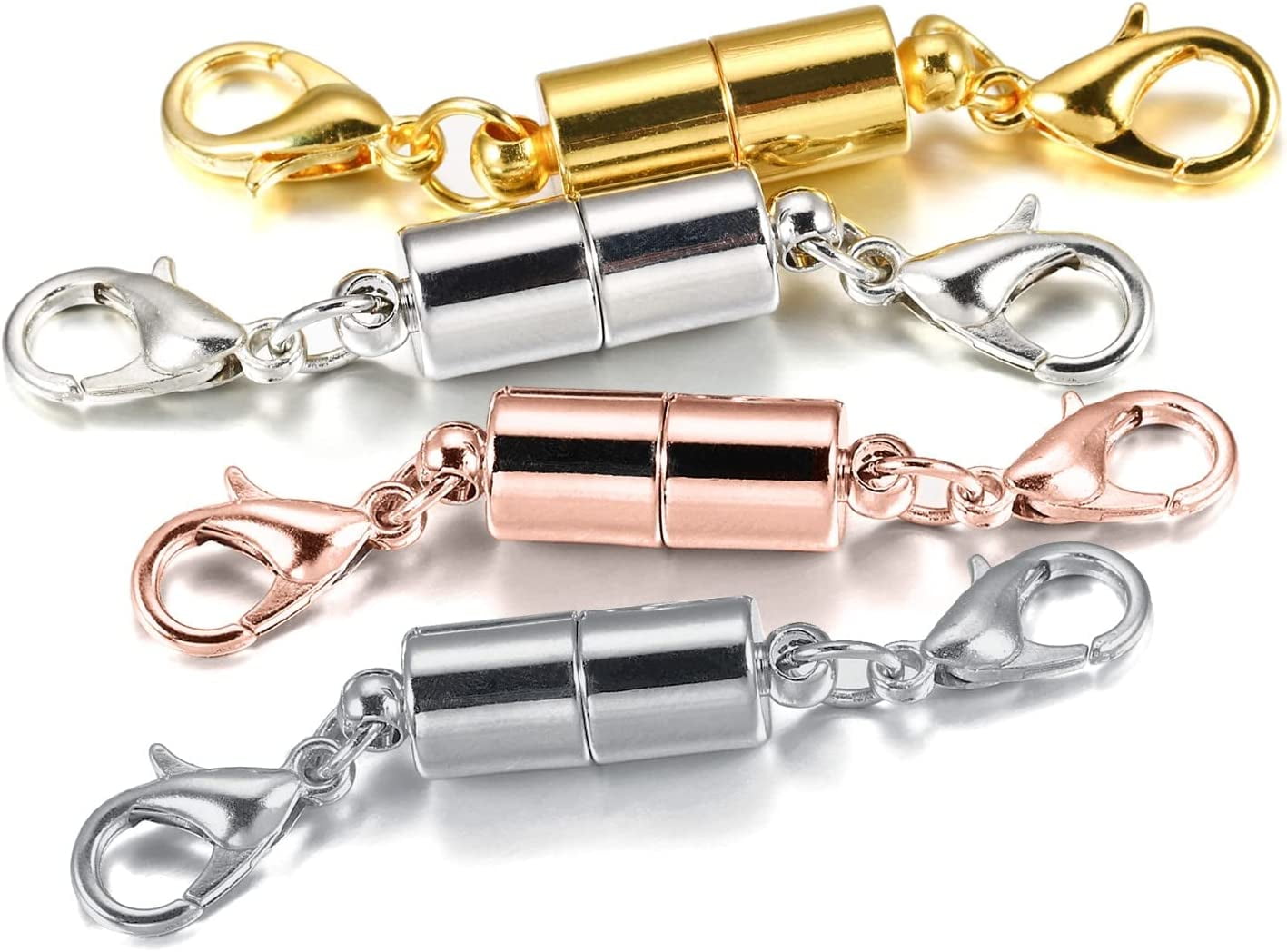 20 Sets 6mm Dia Necklace Clasp Magnetic Lobster Clasp Locking Clasp and ...