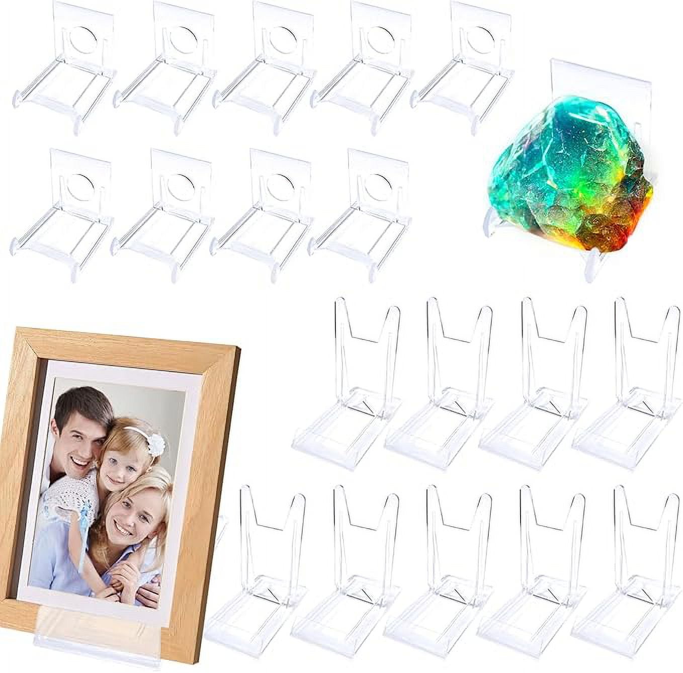 20 Sets Acrylic Plate Stands, Adjustable Display Holder Stands Plastic ...
