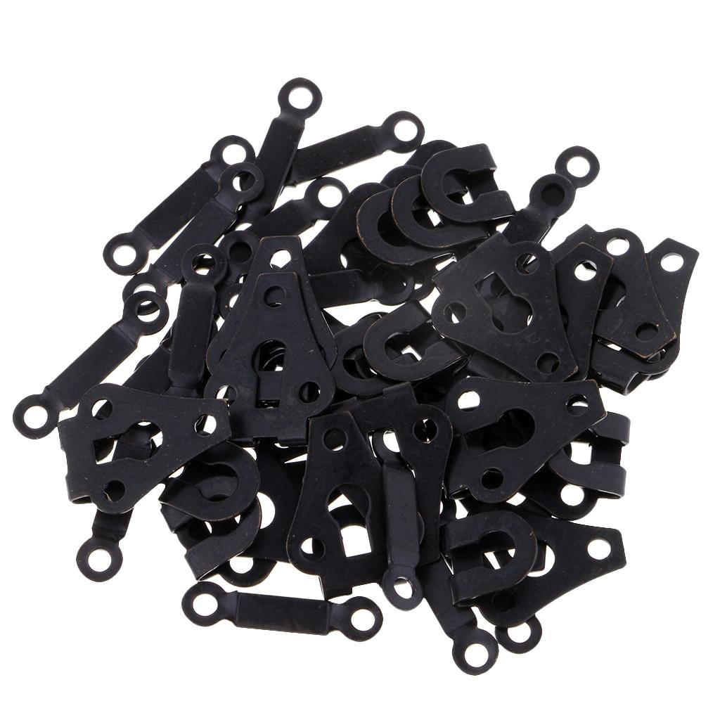 20 Sets Black Metal Hook Closures Fastener for Trousers Dress Clothing ...