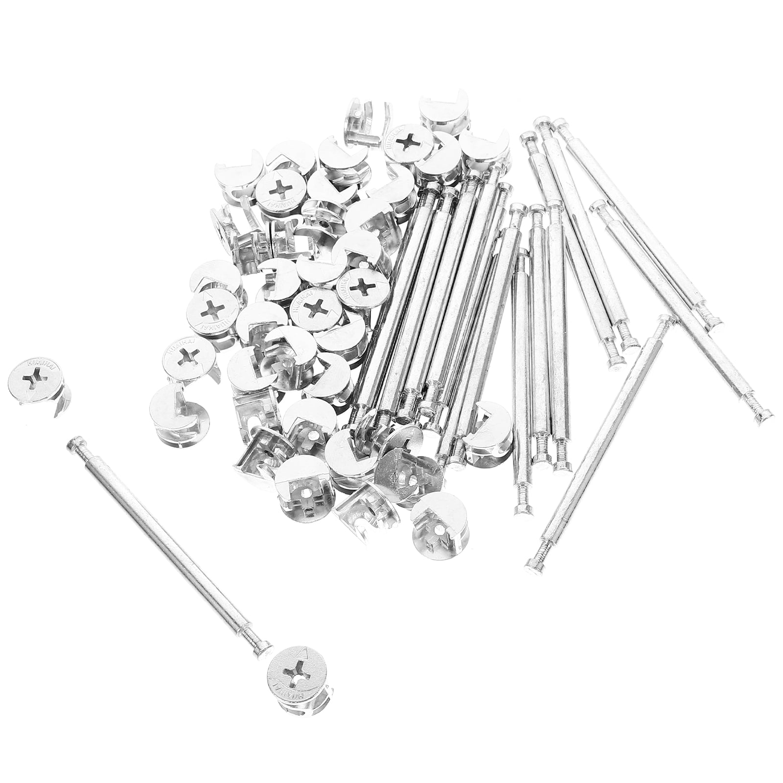 20 Sets Cabinet Connectors Double-ended Rod Screw Eccentric Connecting ...