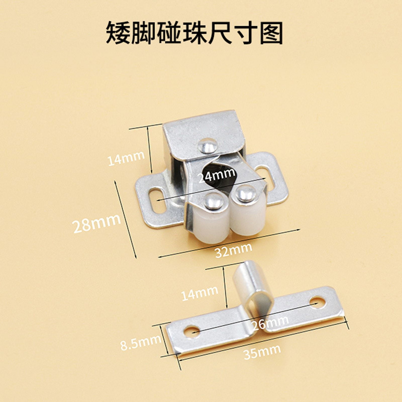 20 Sets Cabinet Door Ball Catches Furniture Door Latches Cabinet Metal ...