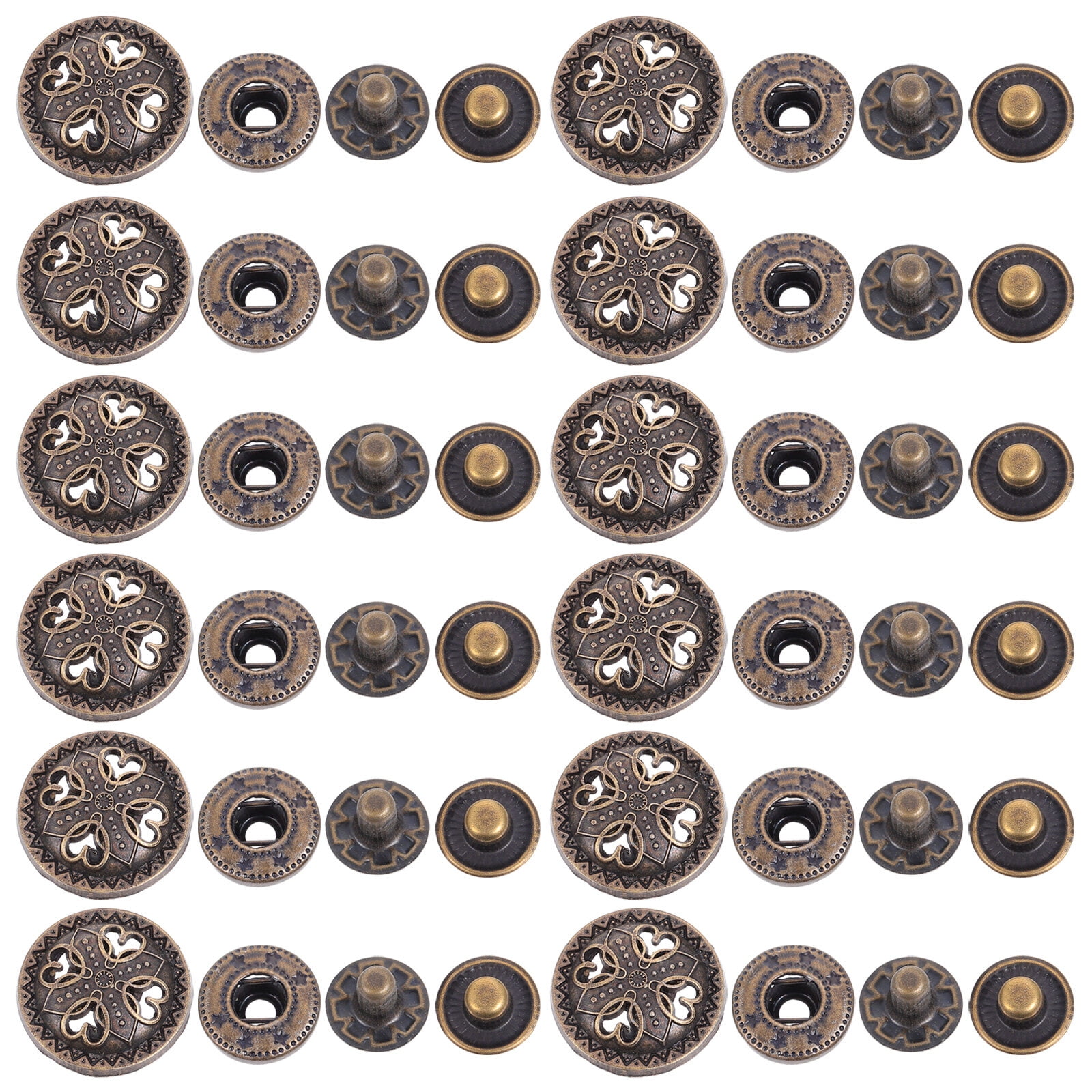 Worgeous 20 Sets Zinc Alloy Button Purse Buckle Snap Button Cartoon ...