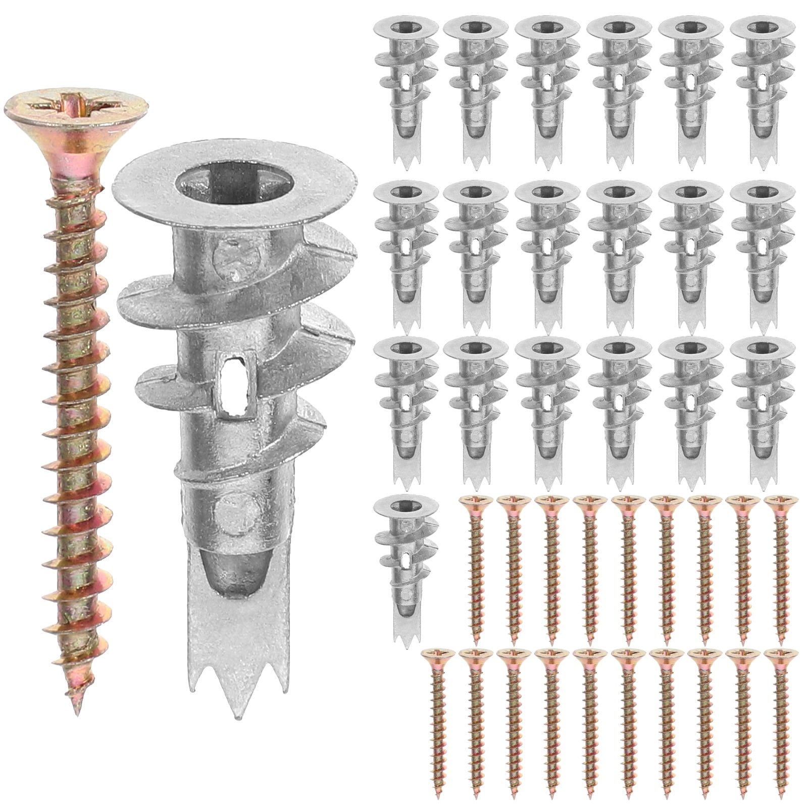 20 Sets Cavity Wall Anchors Screws Hollow Wall Anchor Hollow Door ...